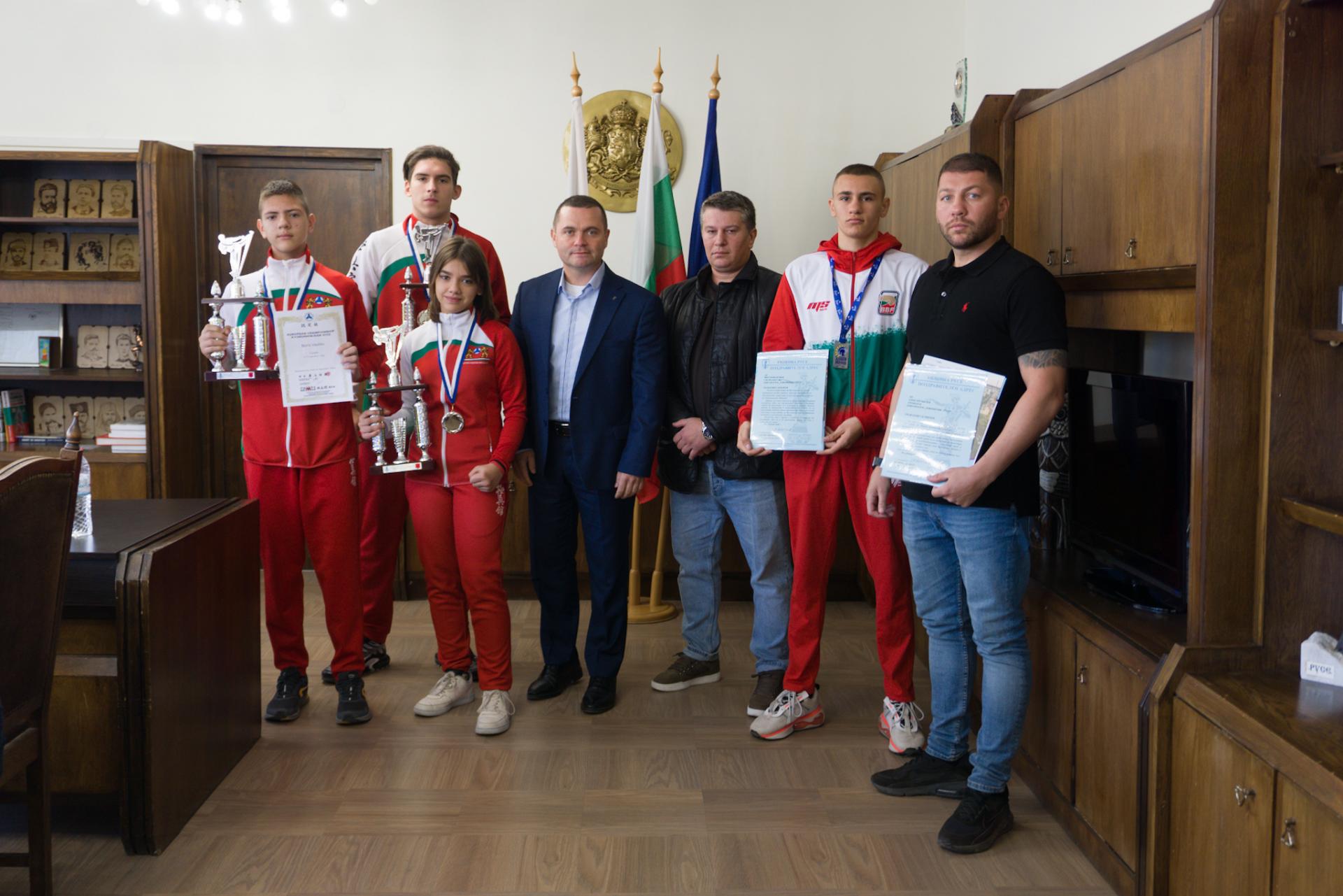 The karate and boxing champions were awarded by Mayor Pencho Milkov ...